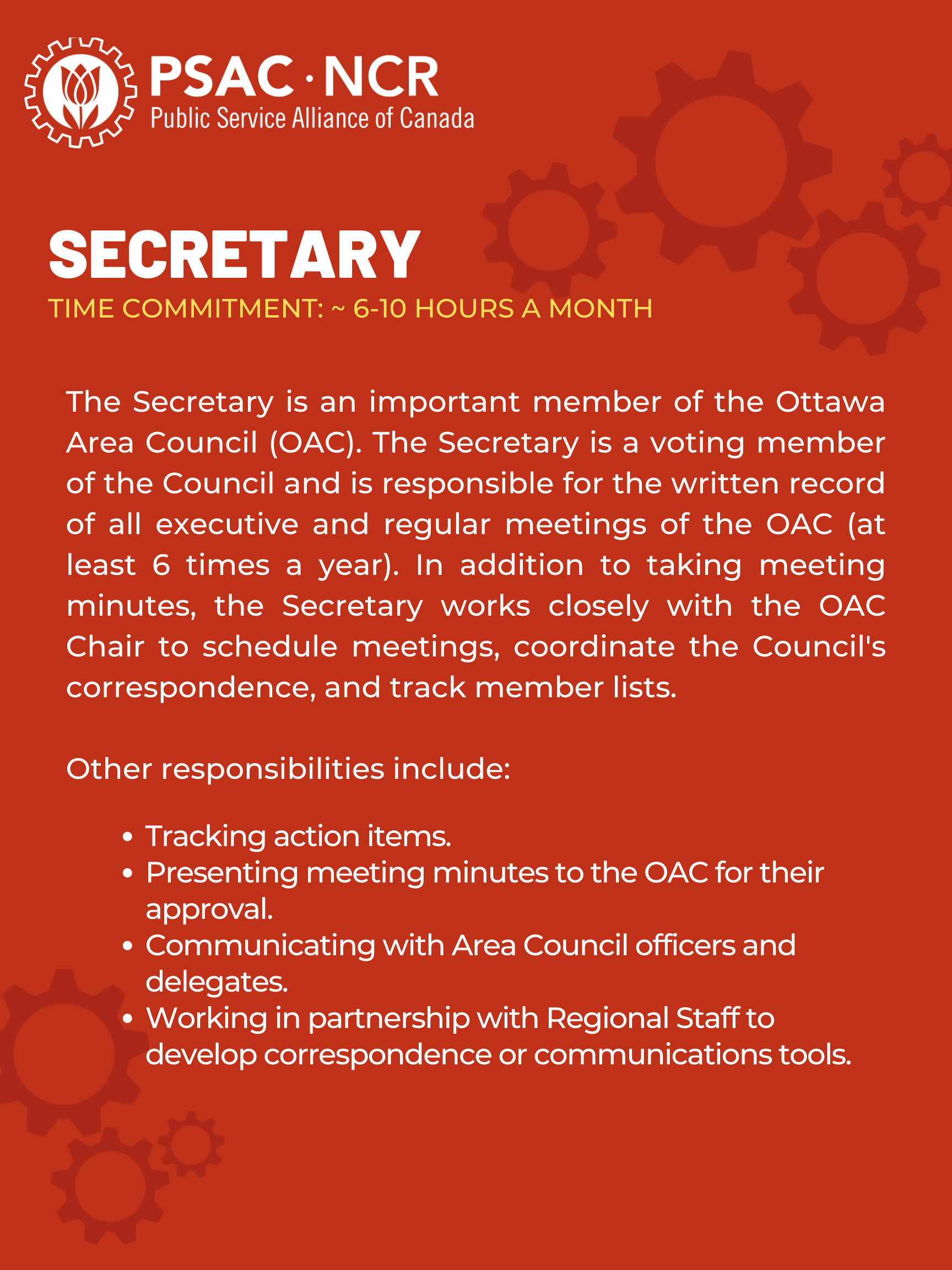 Ottawa Area Council (OAC) – AGM 2024 – Hybrid meeting – PSAC NCR